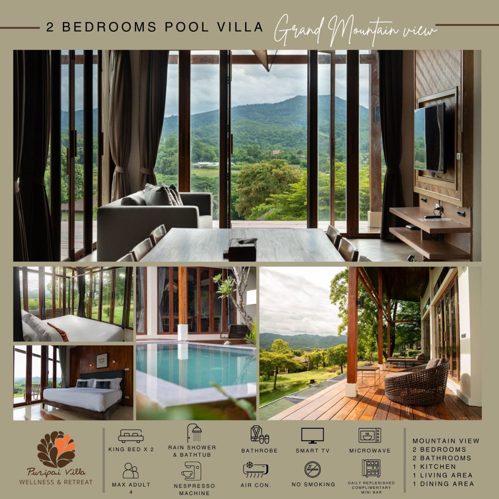 2 Bedroom Pool Villa Grand Mountain View - Puri Pai Villa Wellness ...